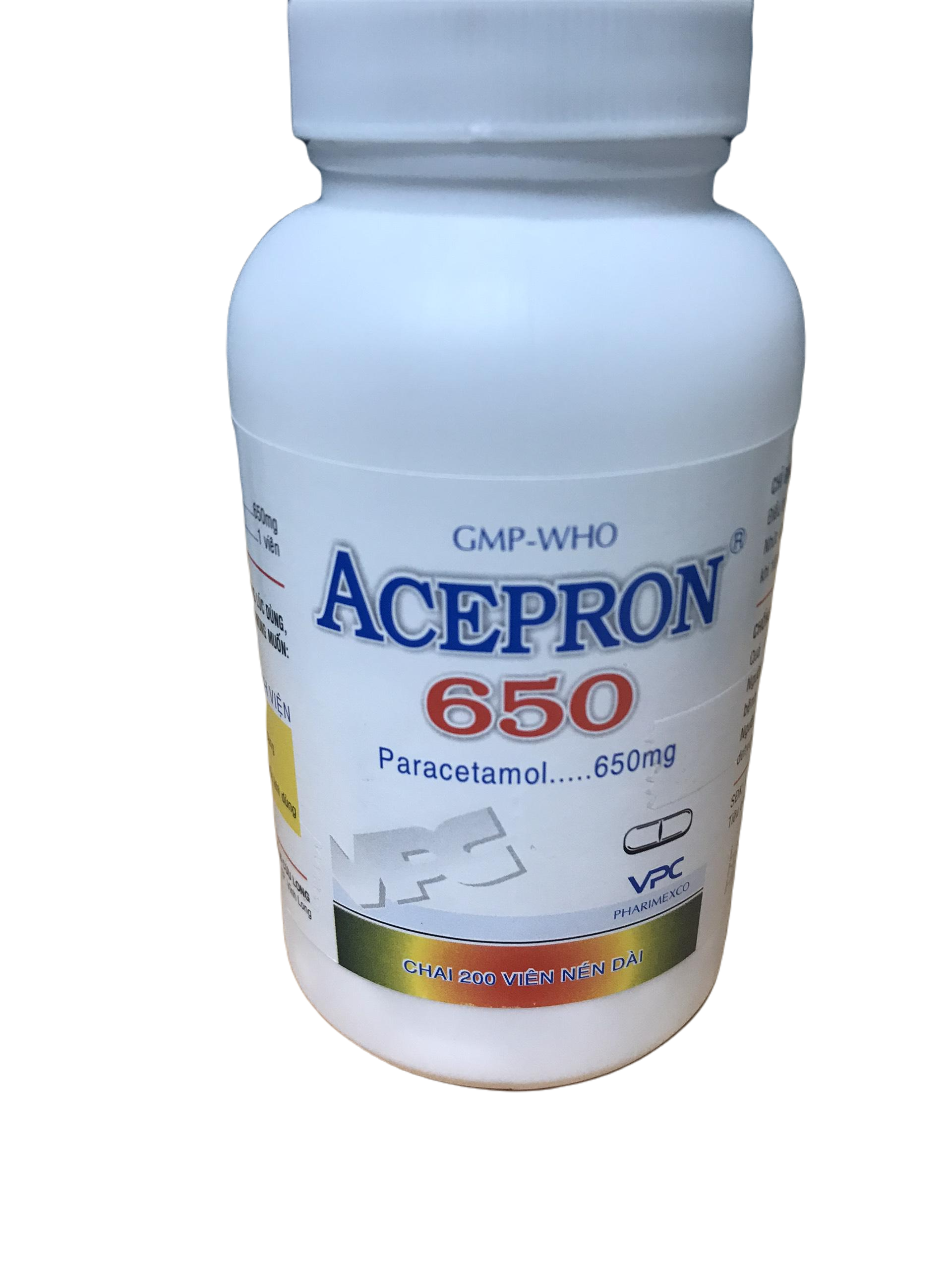 Acepron Paracetamol 650mg Pharimexco (c/200v)(nén)
