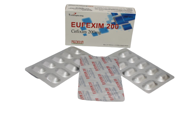 Eufexim Cefixime 200mg Medisun (h/30v Nén)