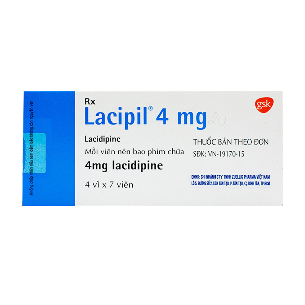 Lacipil Lacidipine 4mg Gsk (h/28v)