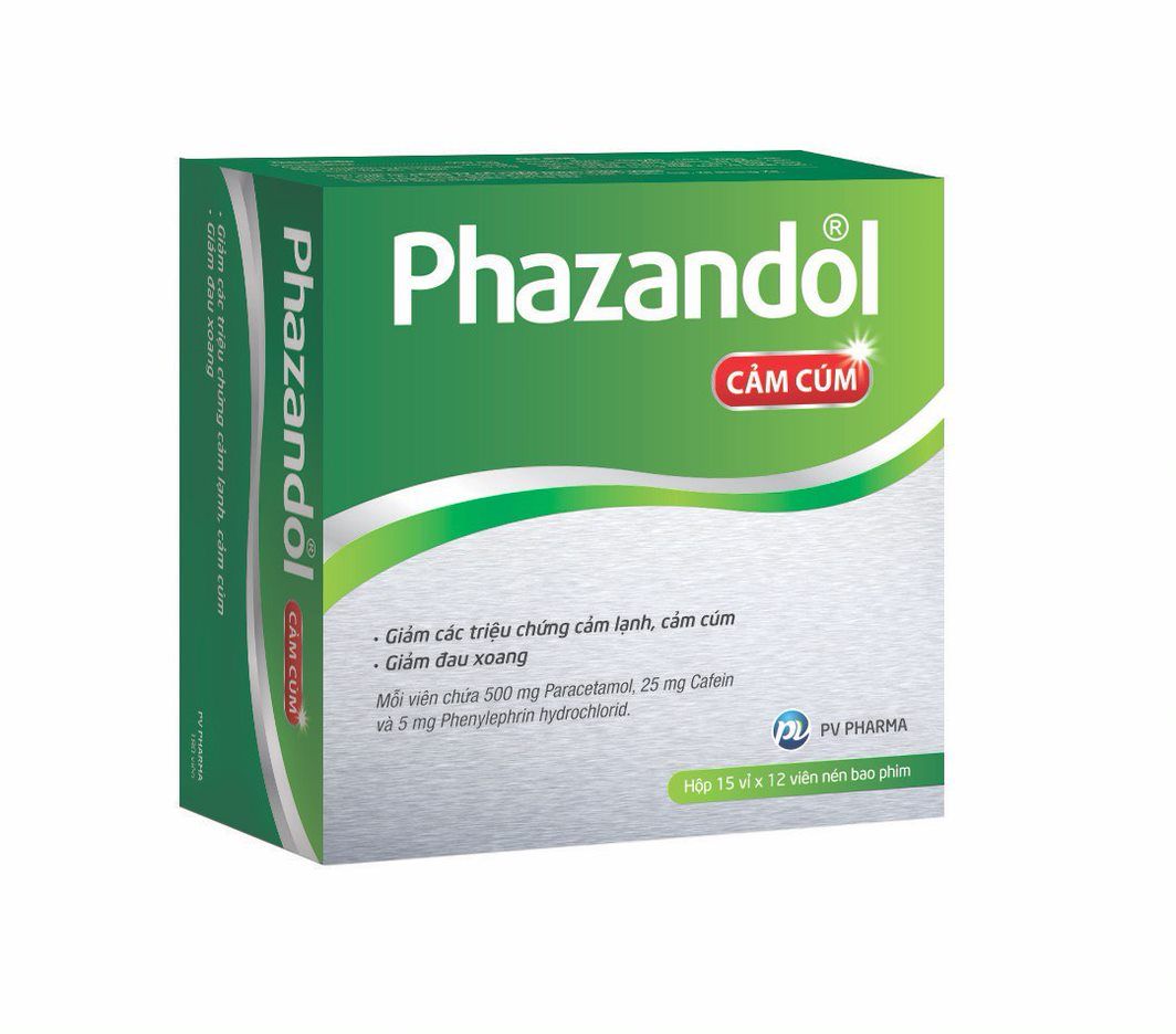 Phazandol Cảm Cúm Pv Pharma (h/180v Nén)