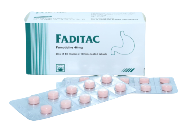 Faditac Famotidine 40mg Pymepharco (h/100v Nén)