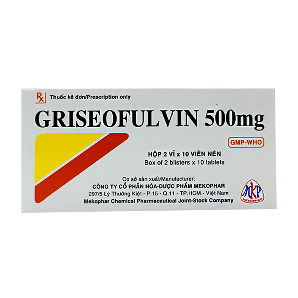Griseofulvin 500mg Mekophar (h/20v)
