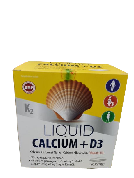 Bổ Sung Canxi Liquid Calcium D3 Tradiphar (h/100v)