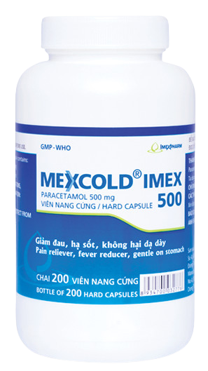 Mexcold 500mg Imexpharm (chai/200viên Nang)