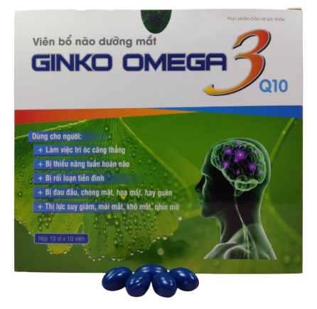 Viên Bổ Não Dưỡng Mắt Ginko Omega3 Q10 Hà Tây (h/100v)