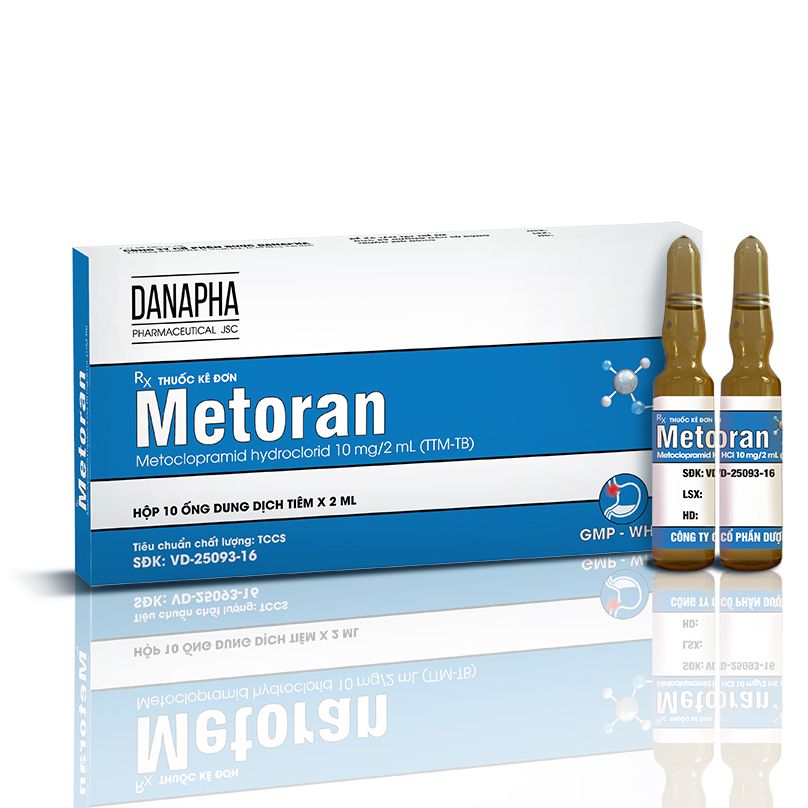 Metoran Metoclopramid 10mg/2mg Danapha (h/10o/2ml)