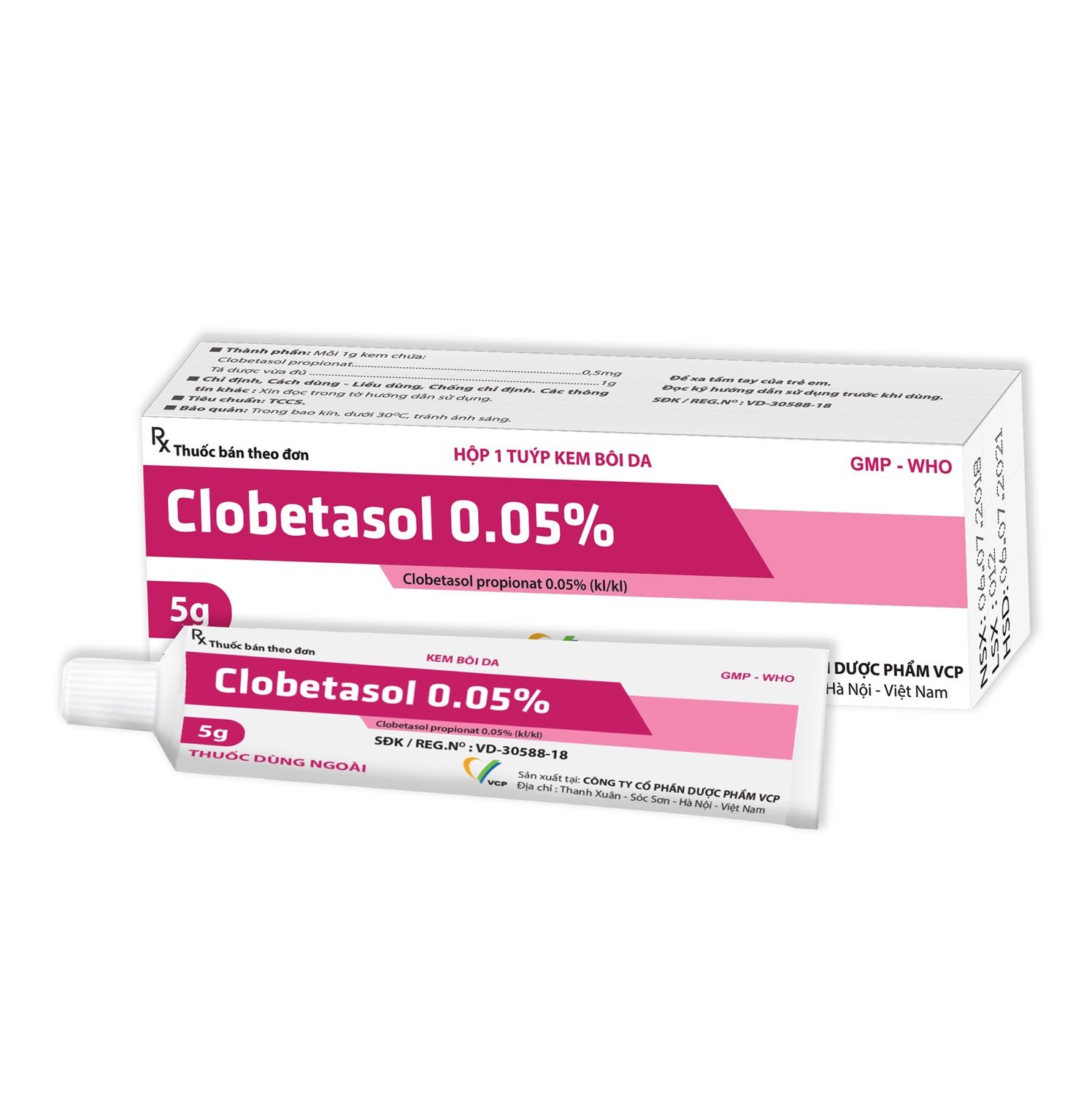 Clobetasol 0,05% Vcp (t/5gr)