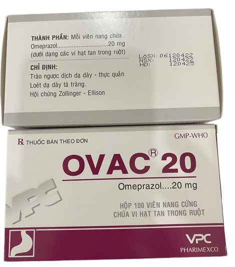 Ovac Omeprazol 20mg Pharimexco (h/100v)