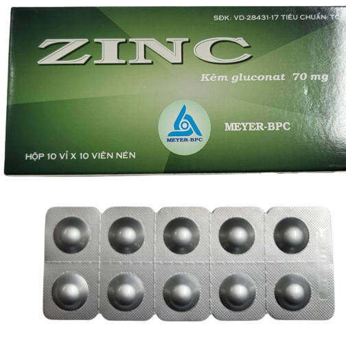 Bổ Sung Kẽm Zinc 70mg Meyer Bpc (h/100v)