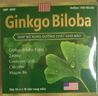 Ginkgo Biloba Extra 240mg Coenzym Q10 Dpqt Usa (h/100v) (hình Lá Bạch Quả)