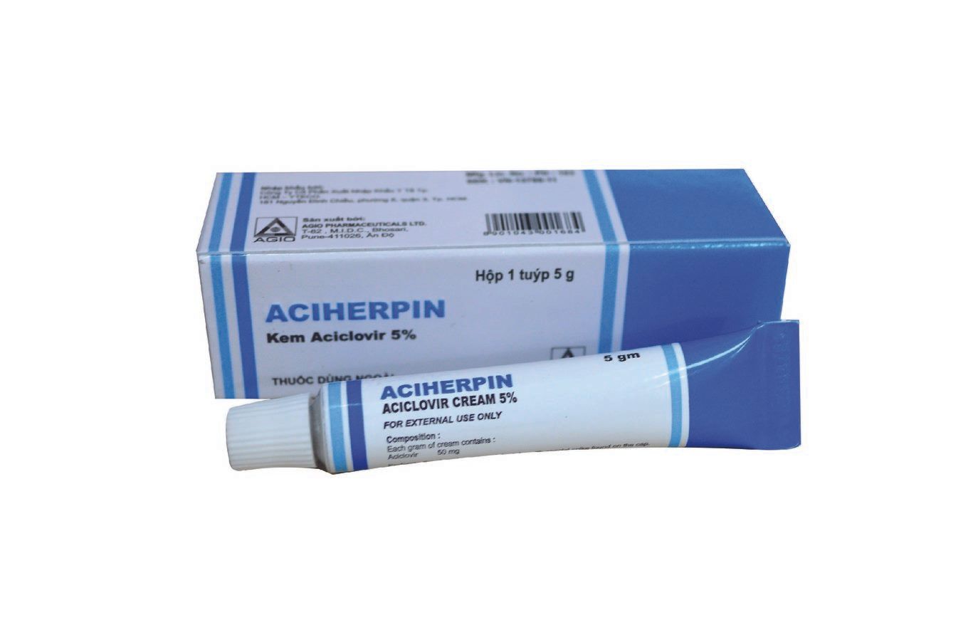 Aciherpin Acyclovir 5% Agio Pharma (t/5gr)