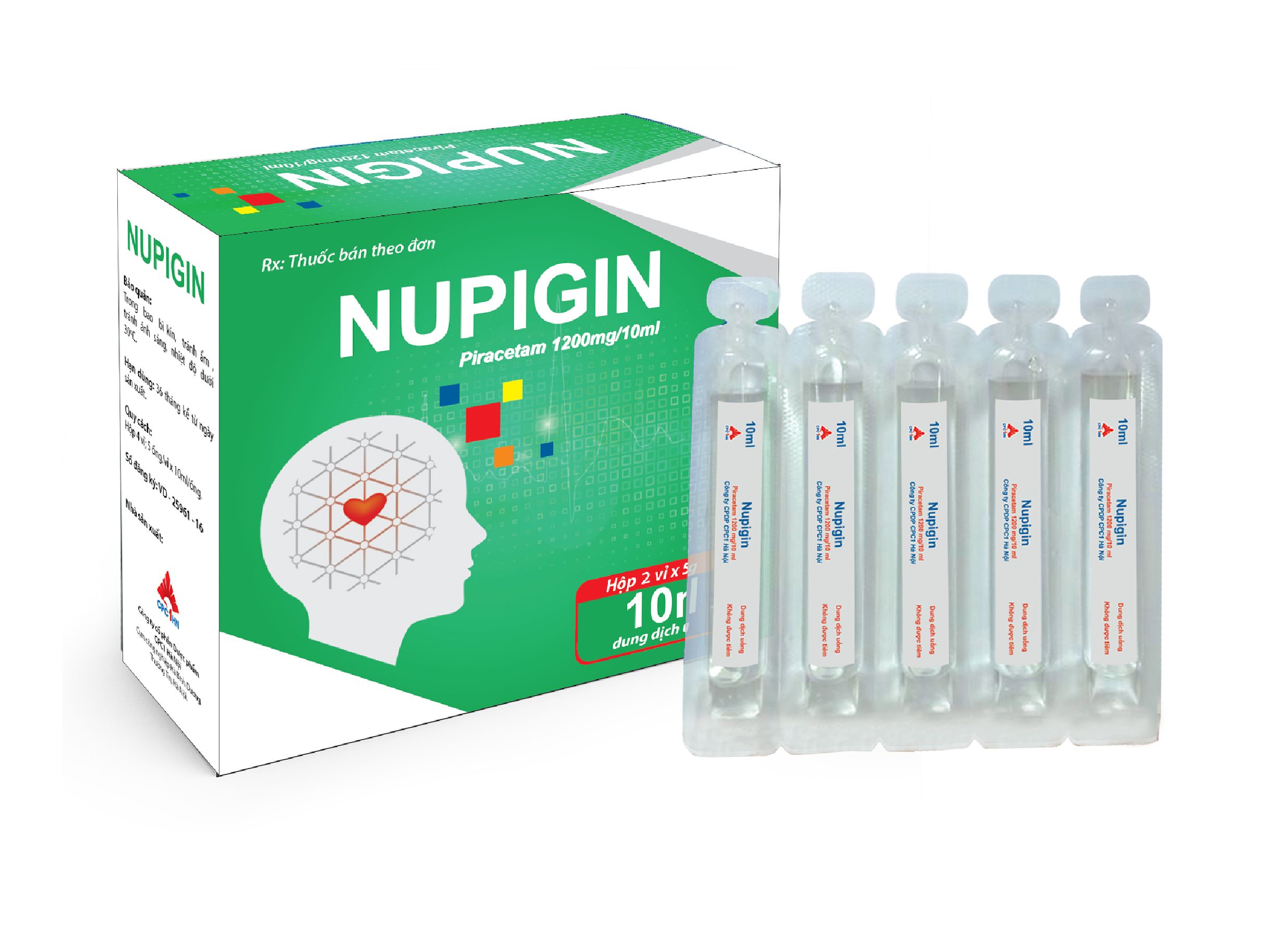 Nupigin Piracetam 1200mg Cpc1hn (h/10o/10ml)