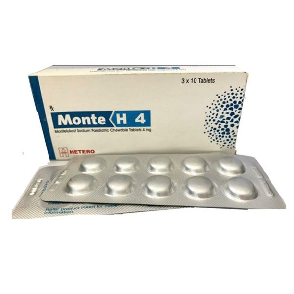 Monte H4 Montelukast 4mg Hetero (h/30v)