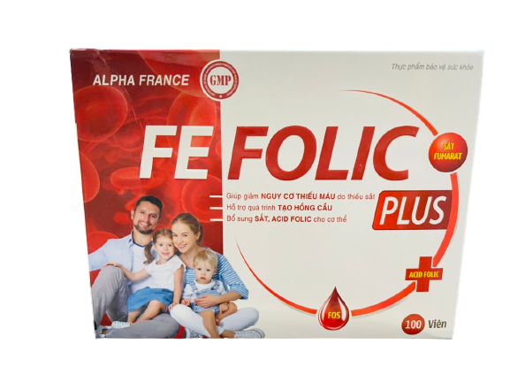 Viên Uống Bổ Máu Fefolic Plus Pulipha (h/100v)