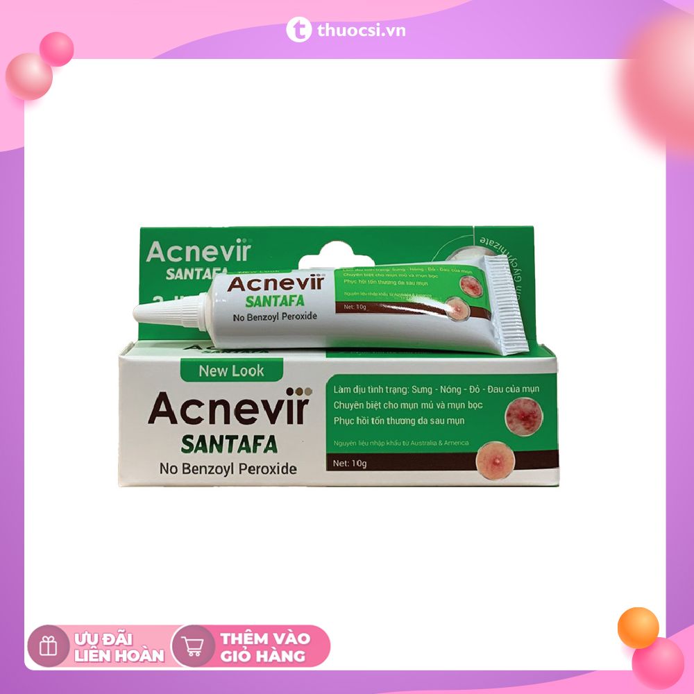 Kem Trị Mụn Acnevir Santafa Fobelife (t/10gr) (xanh)