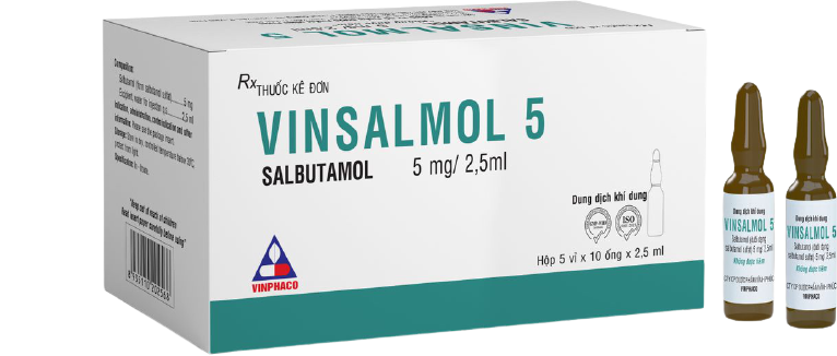 Vinsalmol 5mg/2.5ml Vinphaco (hộp/50ống/2.5ml)