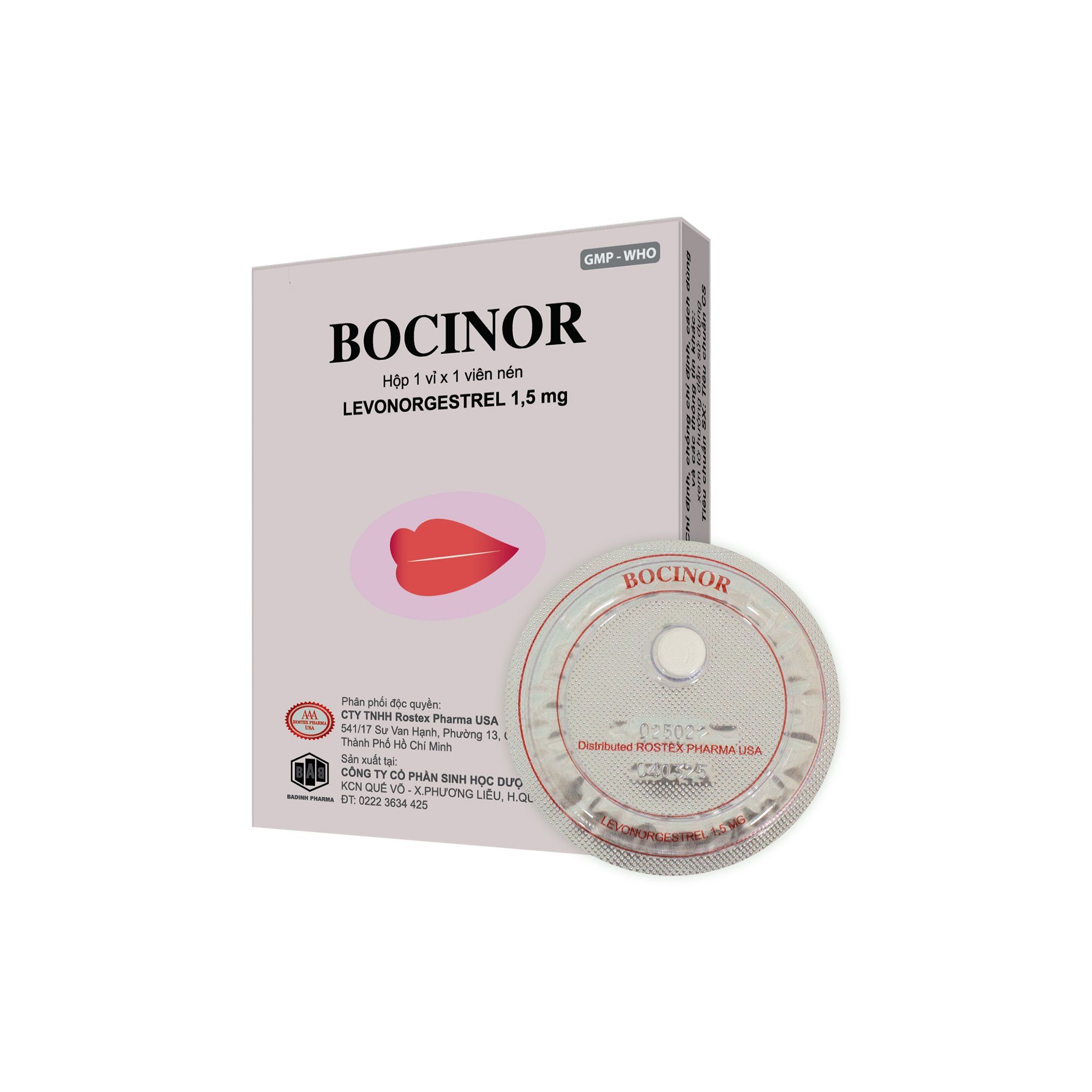 Thuốc Tránh Thai Bocinor Badinh Pharma (h/1v)
