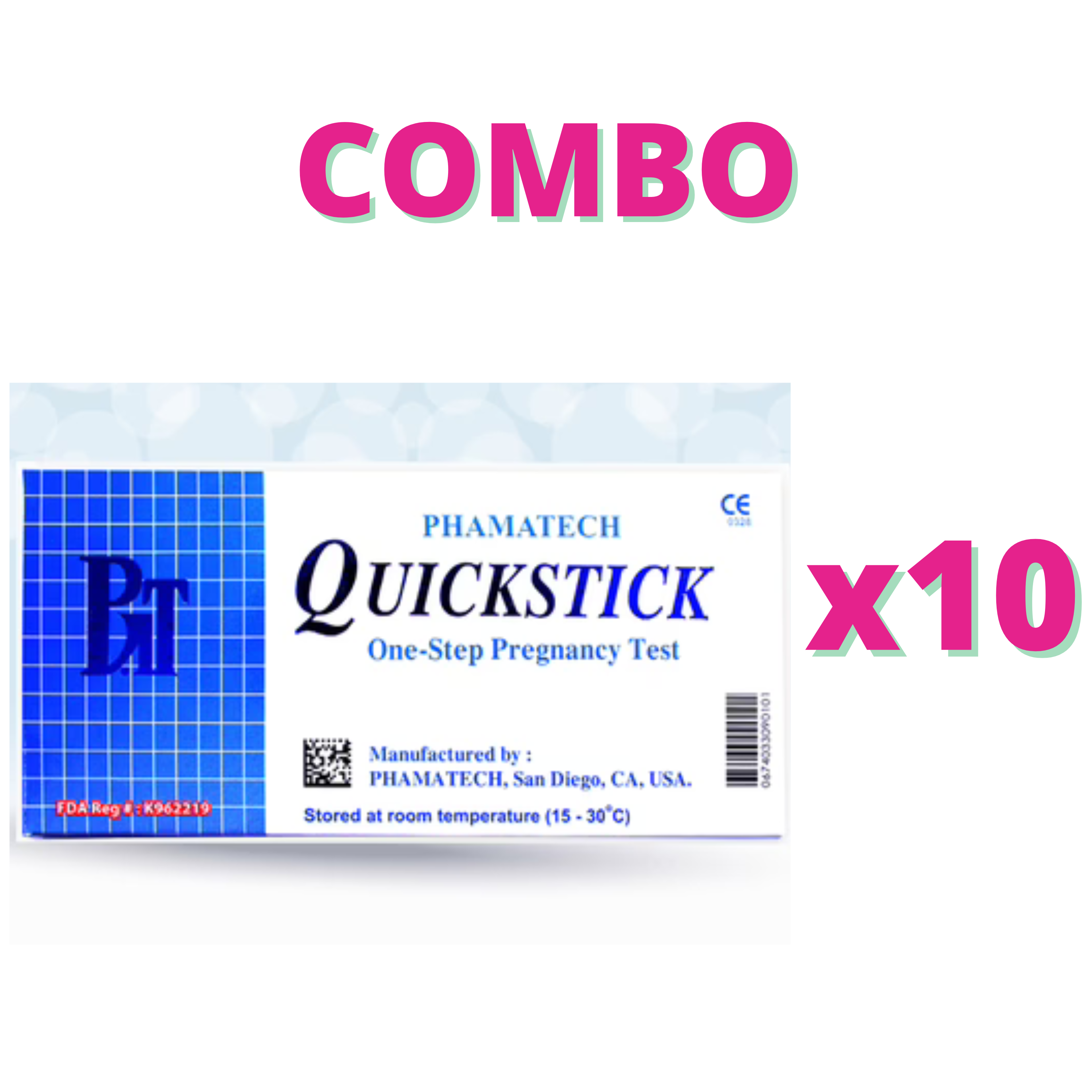 Combo 10 Que Thử Thai Quickstick One Step Pregnancy Test Phamatech (h/1 ...