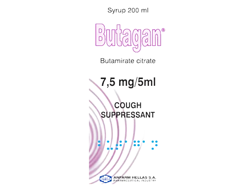 Butagan Butamirat Citrat 7,5mg/5ml Syrup Anfarm (c/200ml)