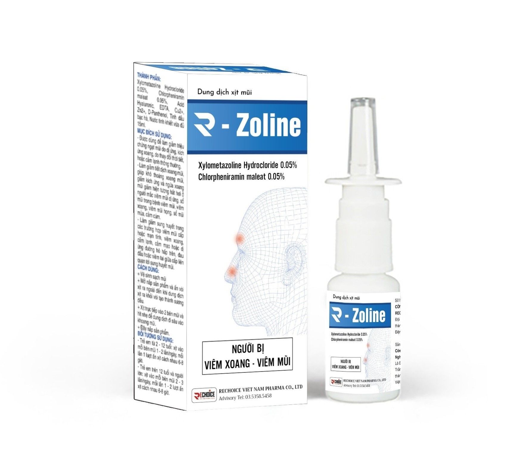 Xịt Mũi Trị Viêm Mũi R - Zoline Việt Ý (c/15ml)