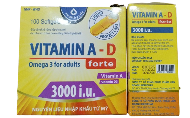Vitamin A-d Forte 3000 I.u Mediphar (h/100v)