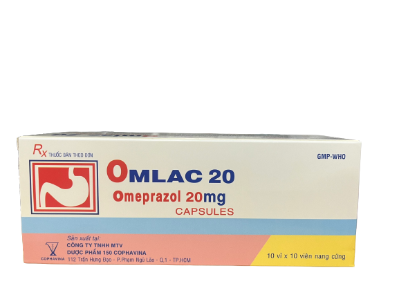 Omlac Omeprazol 20mg Armephaco Vỉ Xé (h/100v)