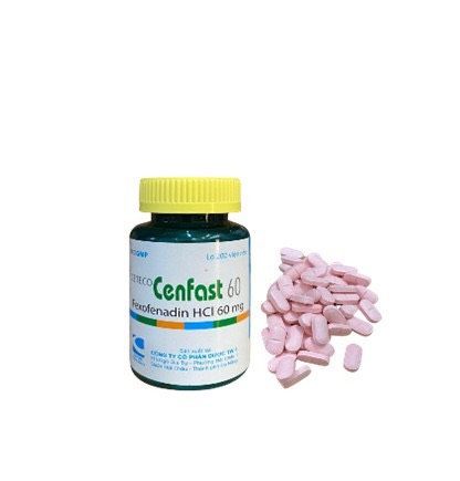 Ceteco Cenfast Fexofenadine 60mg Trung Ương 3 (c/200v)