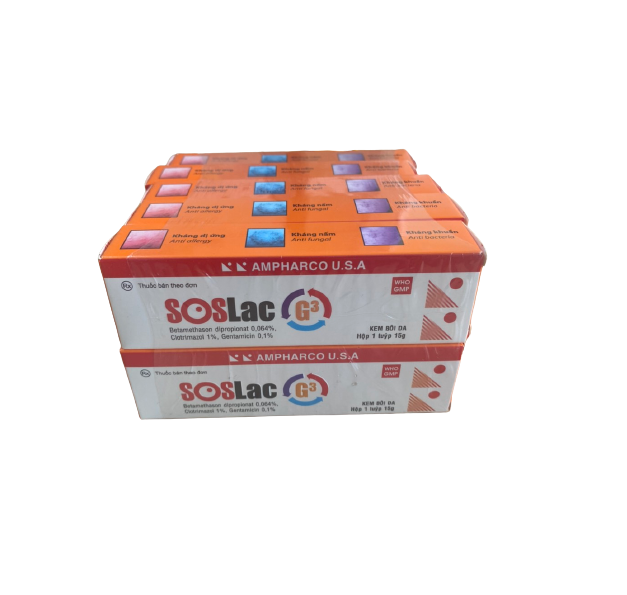 Soslac G3 Ampharco (lốc/10tube/15gr)