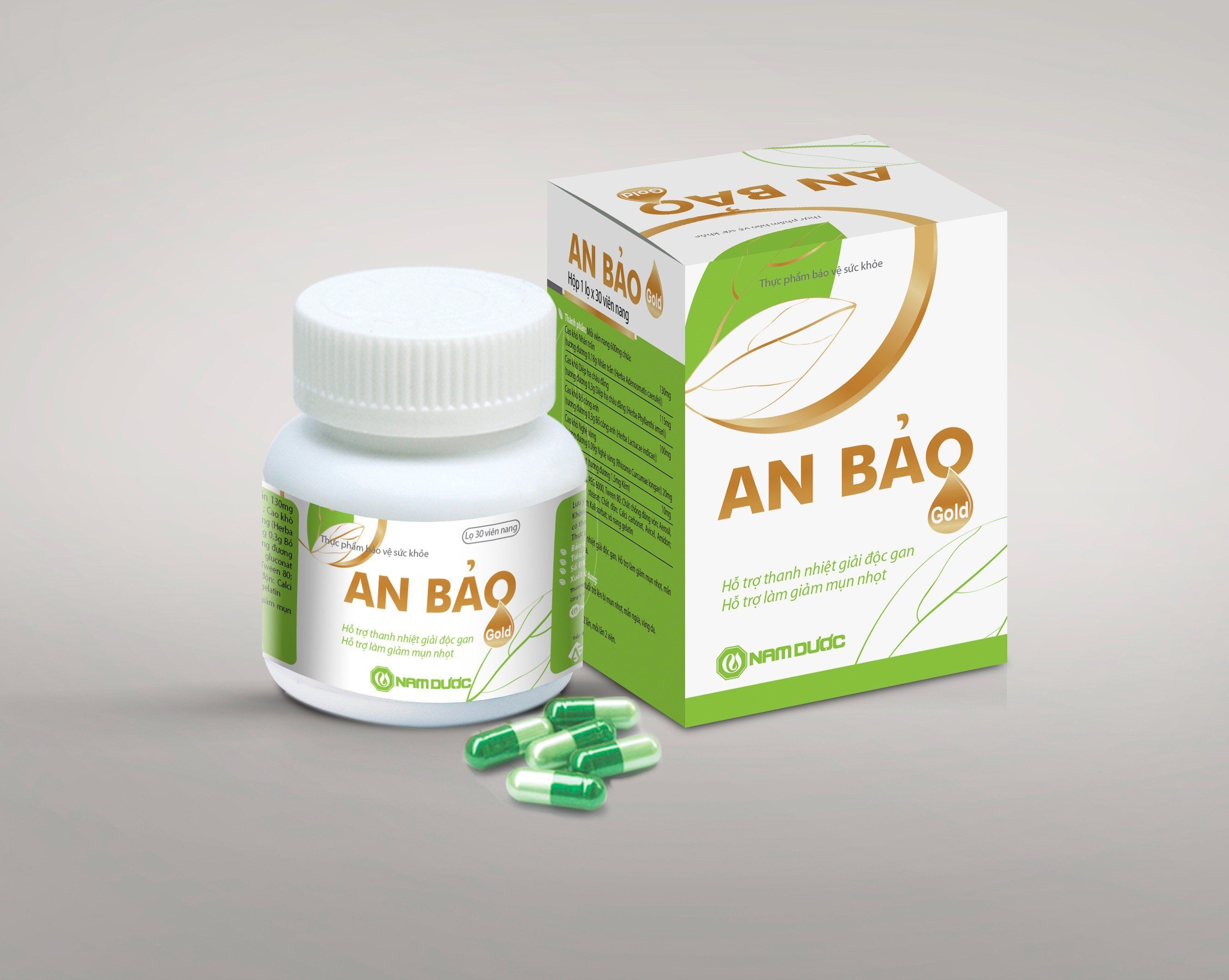 Viên Uống Ngừa Mụn An Bảo Gold Nam Dược (c/30v)