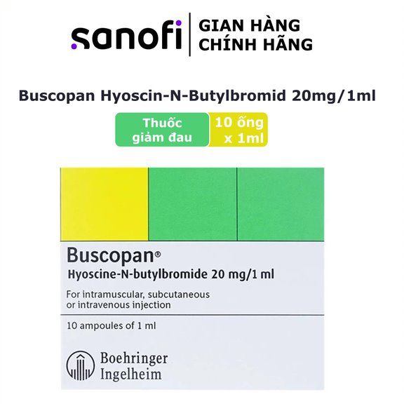 Buscopan Hyoscine 20mg/ml Sanofi (h/10o/1ml)