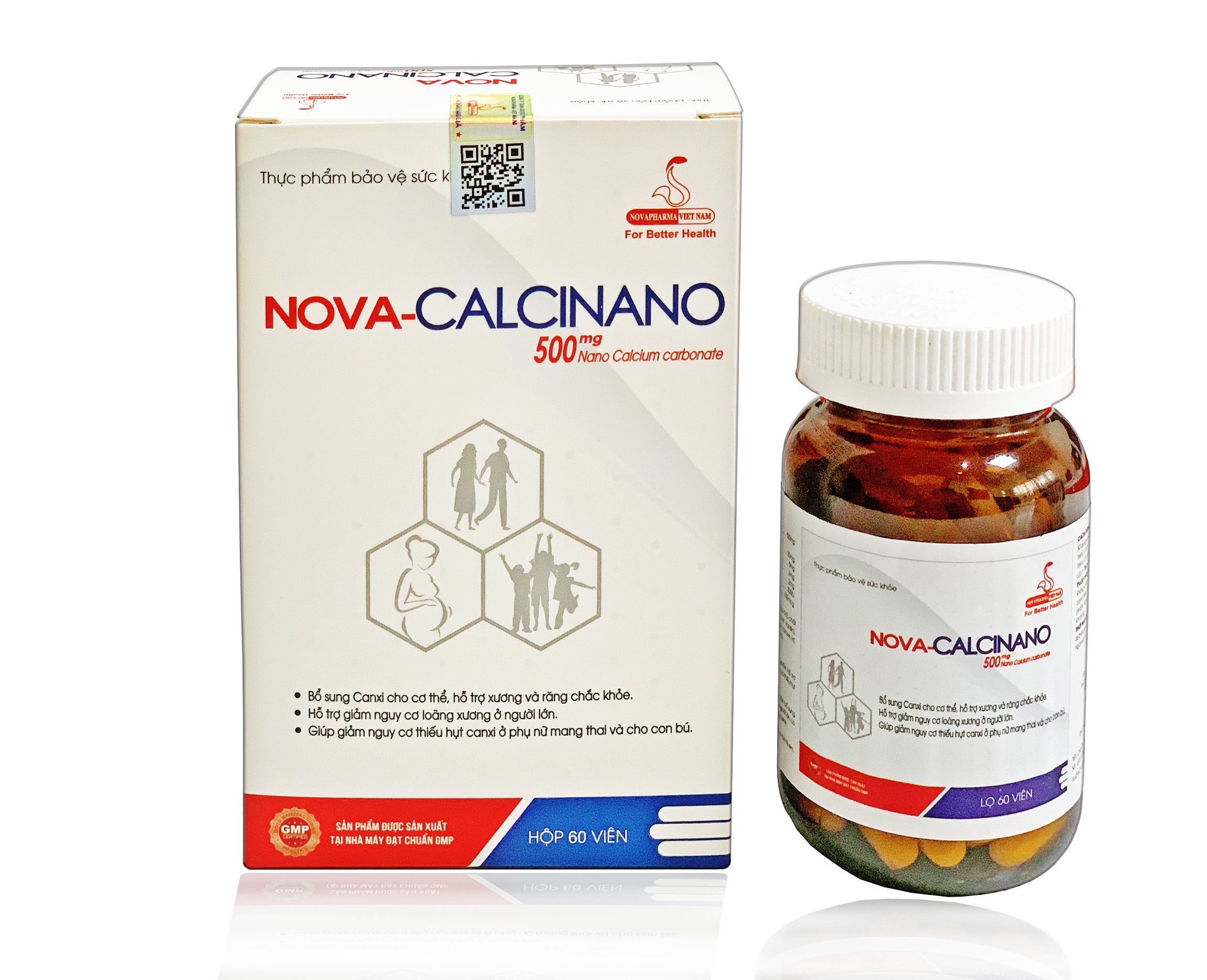 Bổ Sung Canxi Nova Calcinano Diamond Pháp (c/60v)