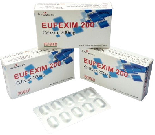 Eufexim Cefixime 200mg Medisun (h/30v Nén)