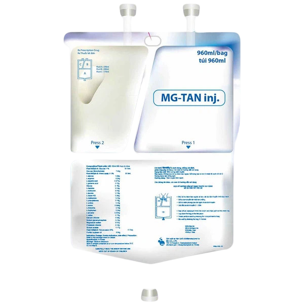 Túi Truyền Dinh Dưỡng Cấp Nước Và Điện Giải Mg Tan Inj Mg Co (túi/960ml)