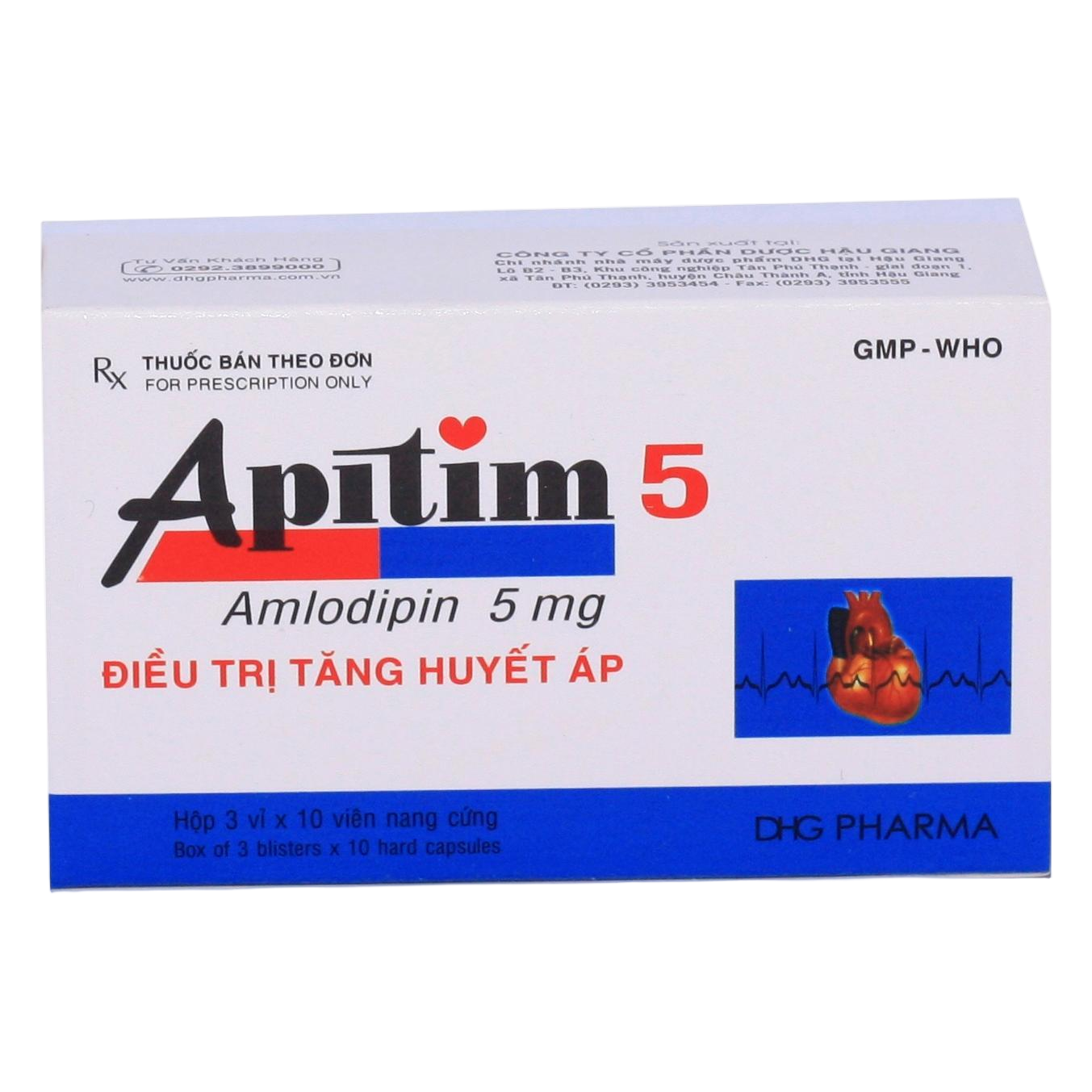 Apitim Amlodipin 5mg Dhg (h/30v)