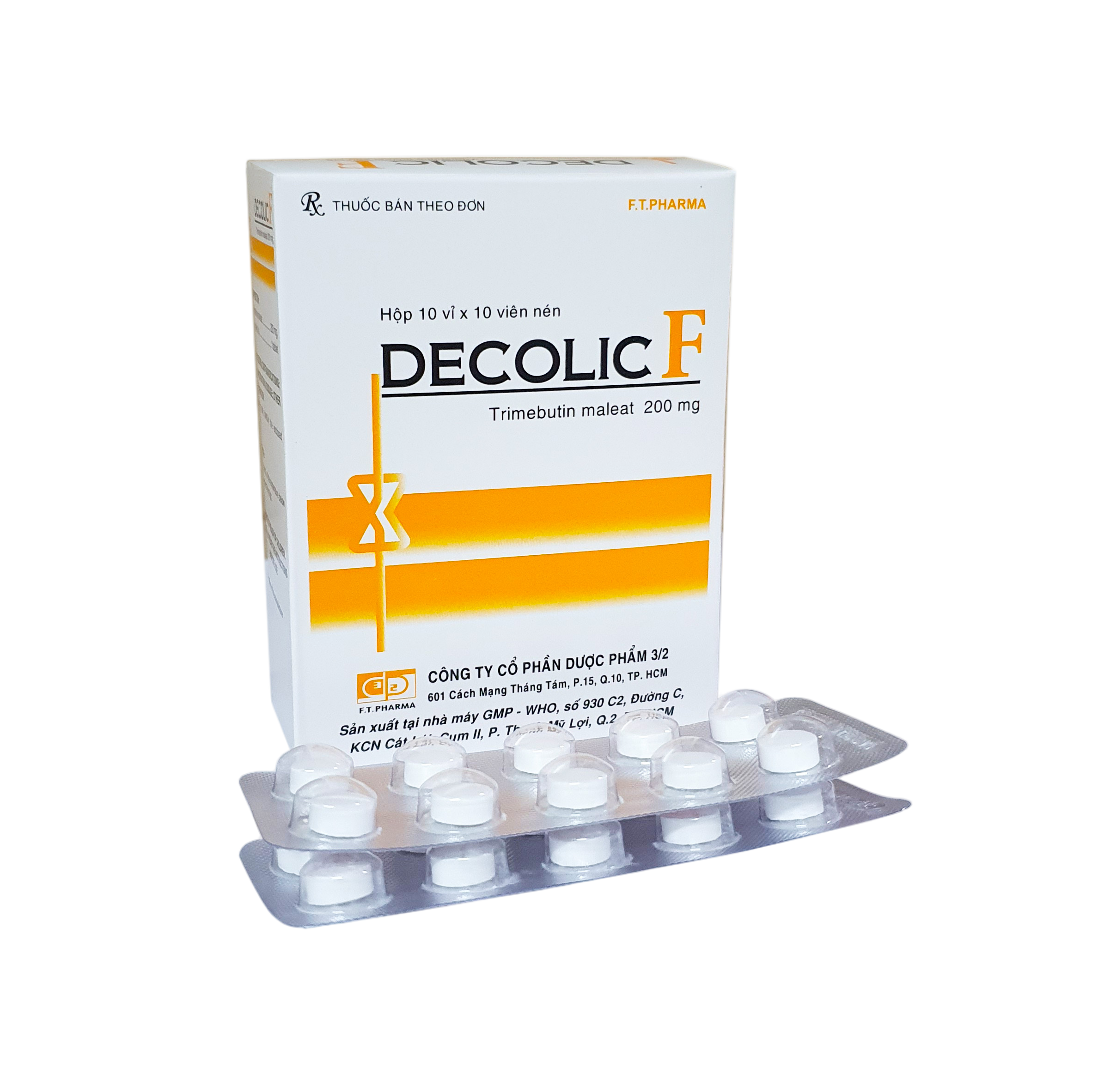 Decolic F Trimebutin Maleate 200mg Dược Phẩm 32 (h/100v)