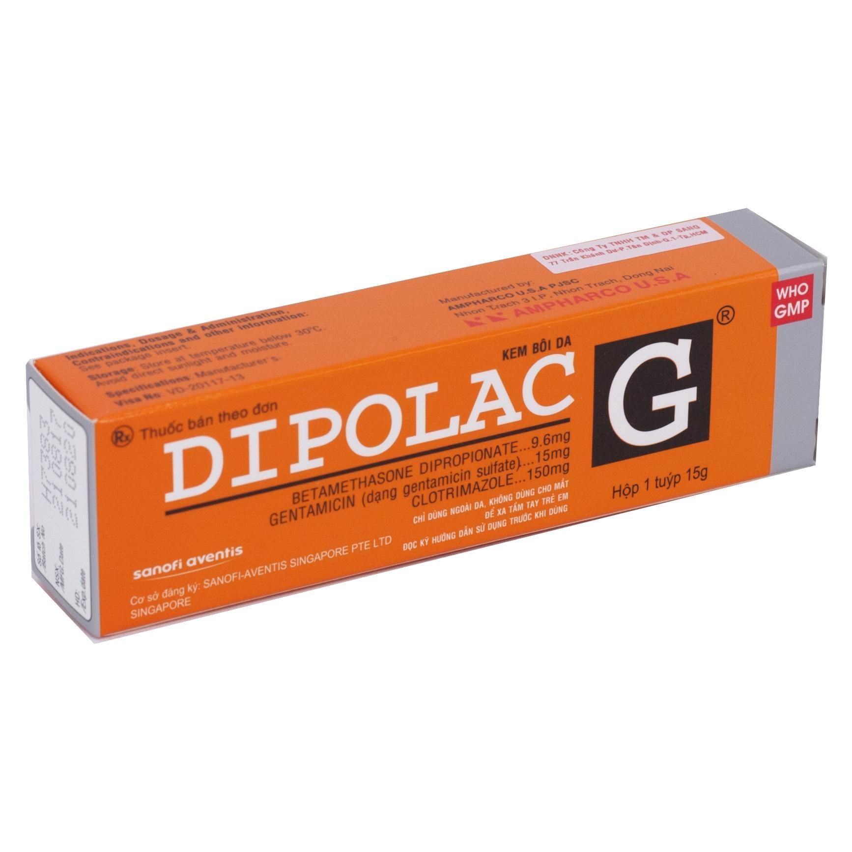 Dipolac G Cream Sanofi (tuýp/15gr)