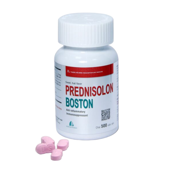 Prednisolon 5mg Boston (c/500v Nén) (mùi Dâu)