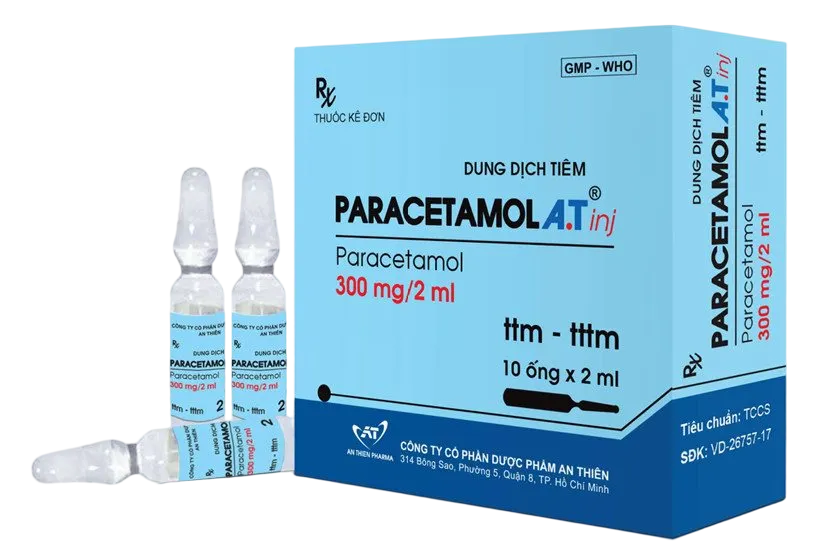 Paracetamol A T Inj 300mg/2ml An Thiên (h/10o/2ml)