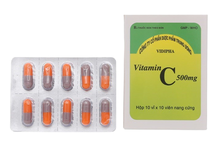 Vitamin C 500mg Vidipha Hộp 100 Viên Nang