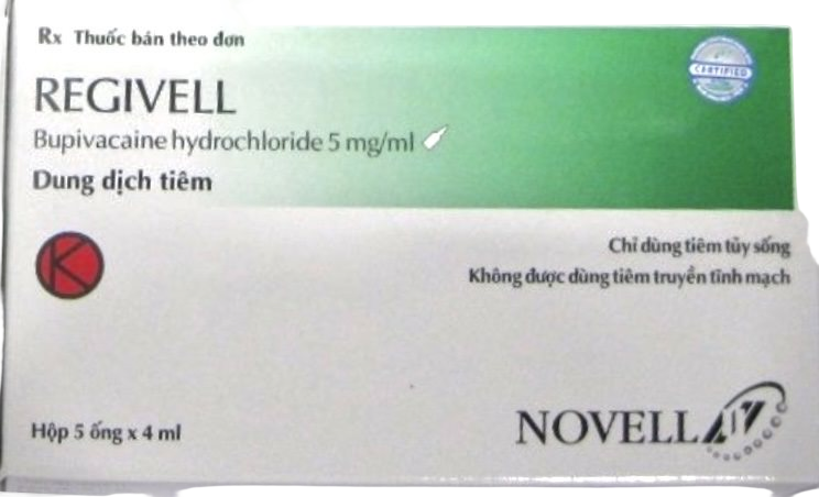 Regivell Bupivacain 5mg/ml Novell (h/5o/4ml)