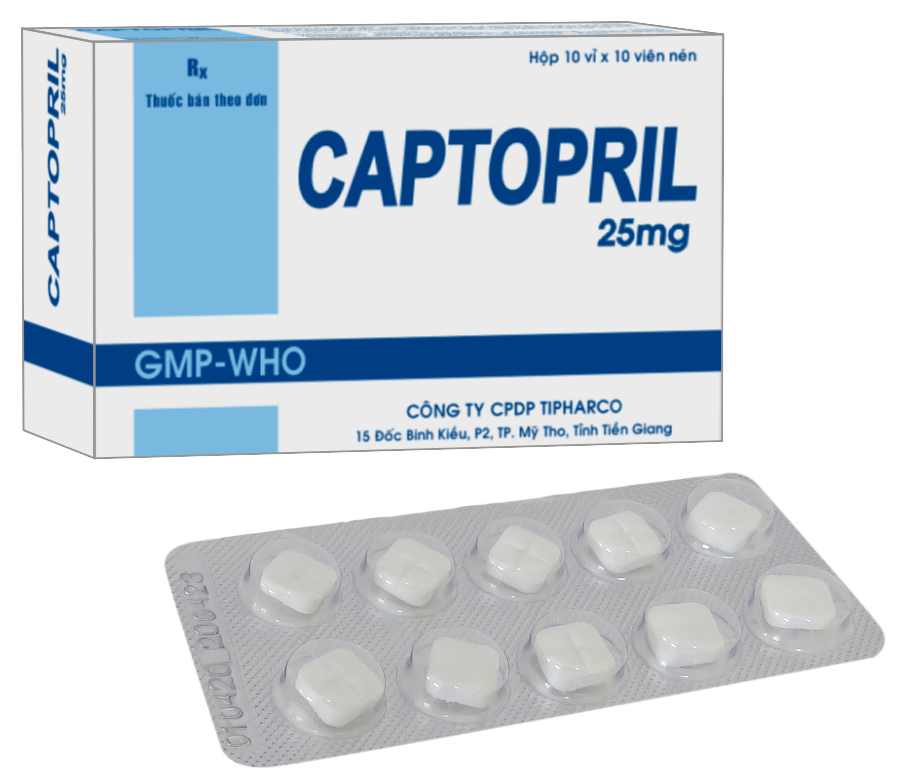 Captopril 25mg Tipharco (h/100v)