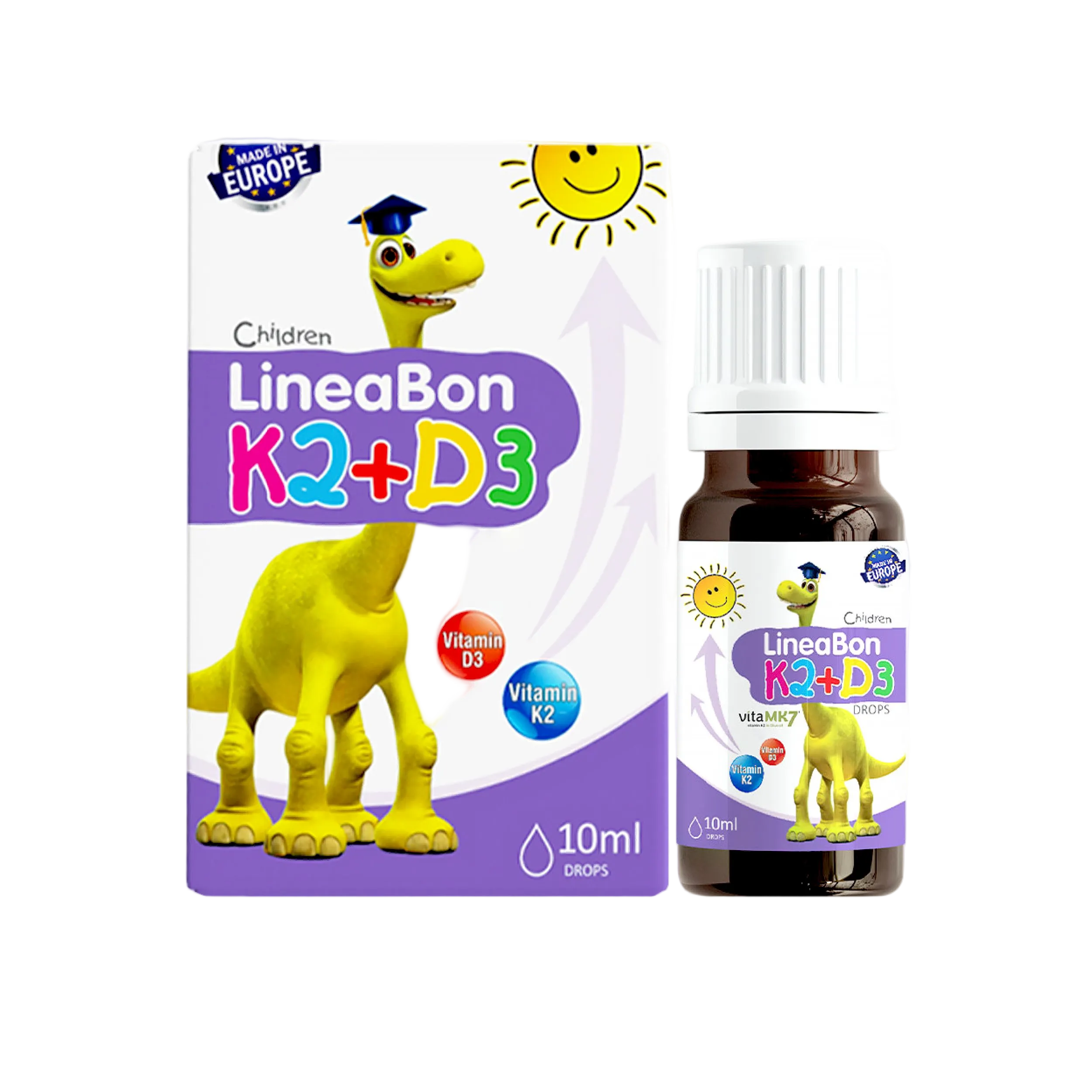 Vitamin D3 K2 Drops Lineabon Ergo Pharma (c/10ml)