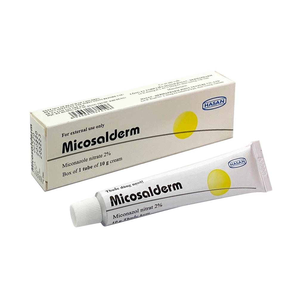 Micosalderm Miconazol 2% Hasan (lốc/10t/10gr)