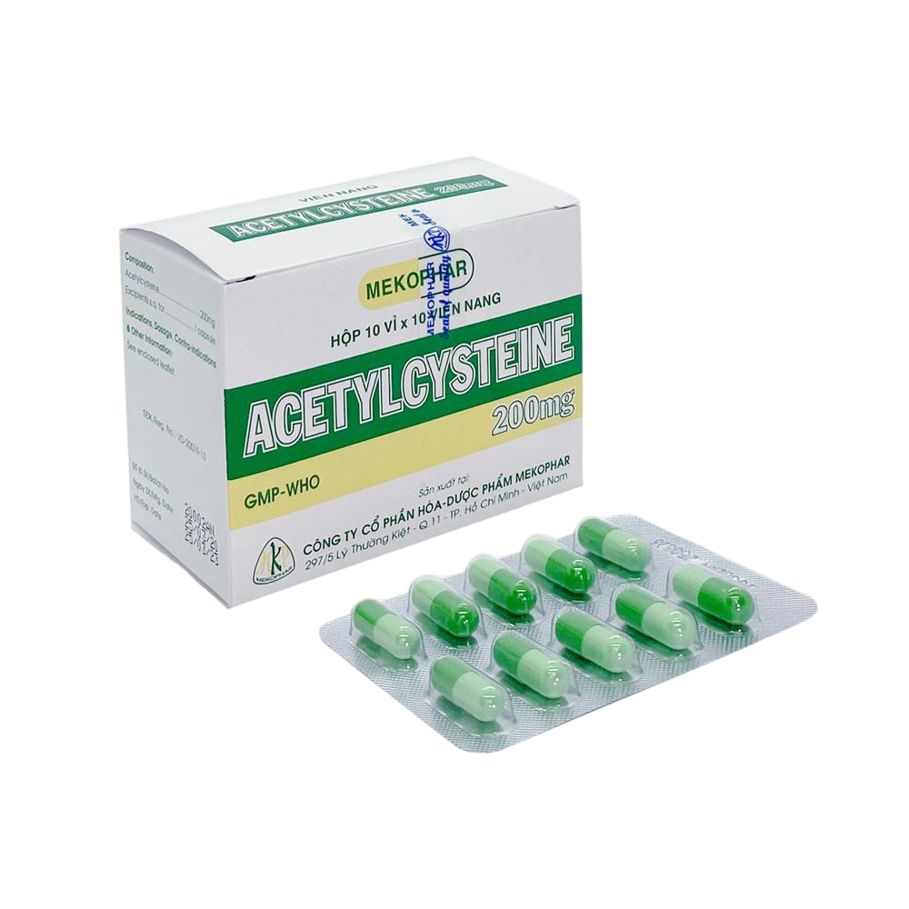 Acetylcystein 200mg Mekophar (h/100v)