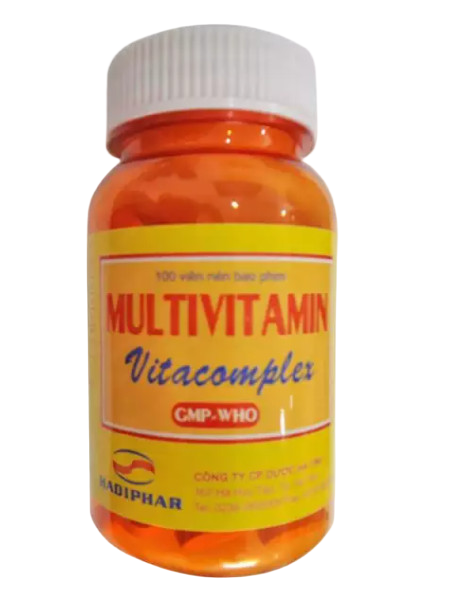 Multivitamin Vitacomplex Tablets Hadiphar (chai/100 Viên)