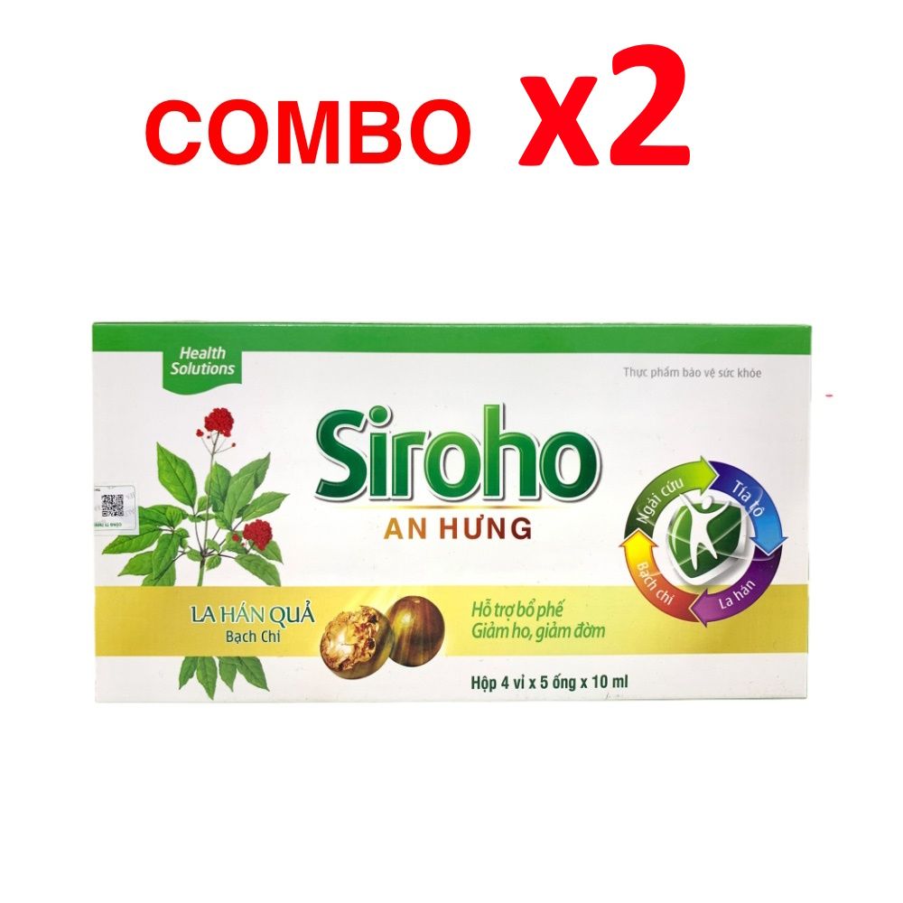 Combo 2 Siro Giảm Ho Siroho An Hưng Hải Linh (h/20o/10ml)