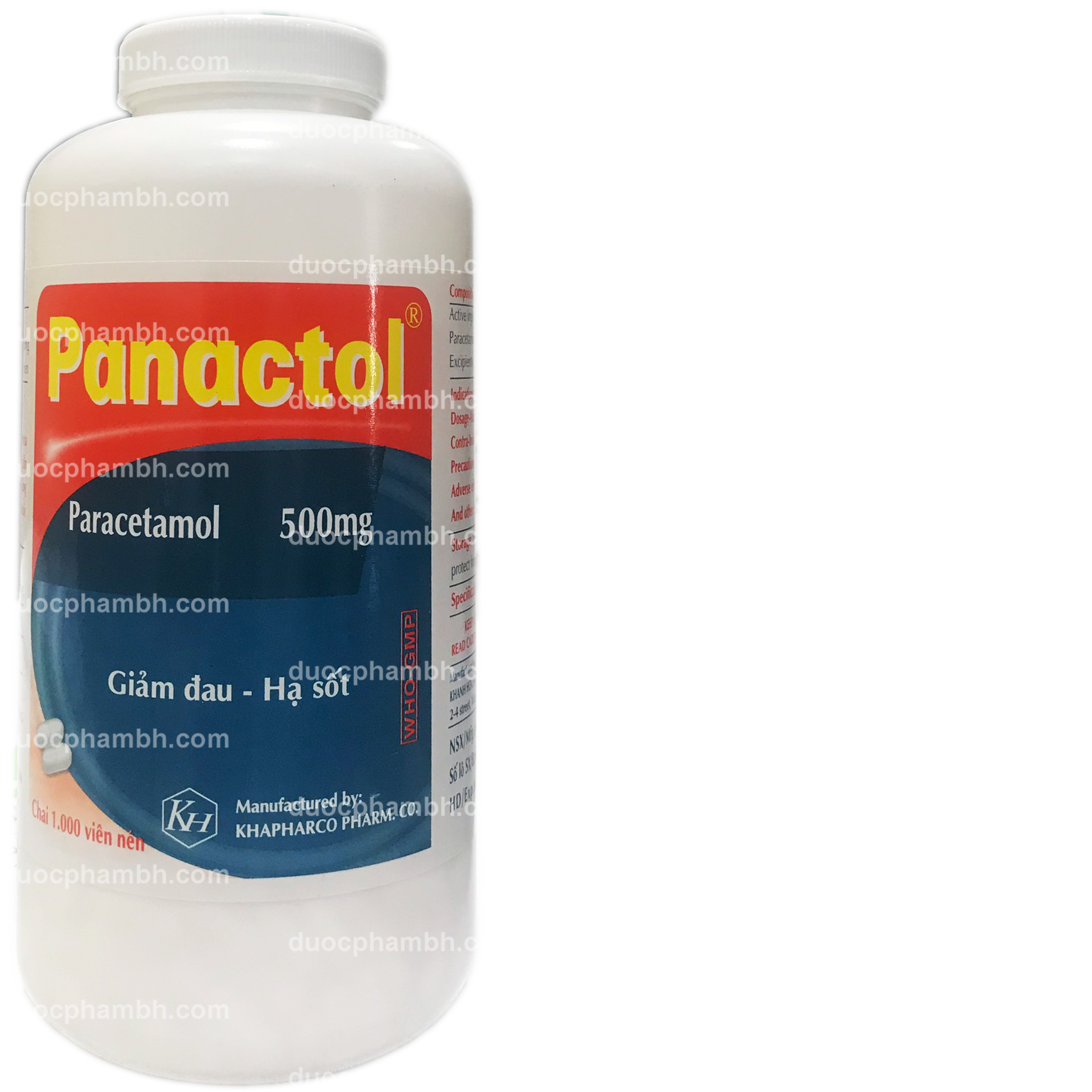Panactol Paraceramol 500mg Khapharco (c/1000v)