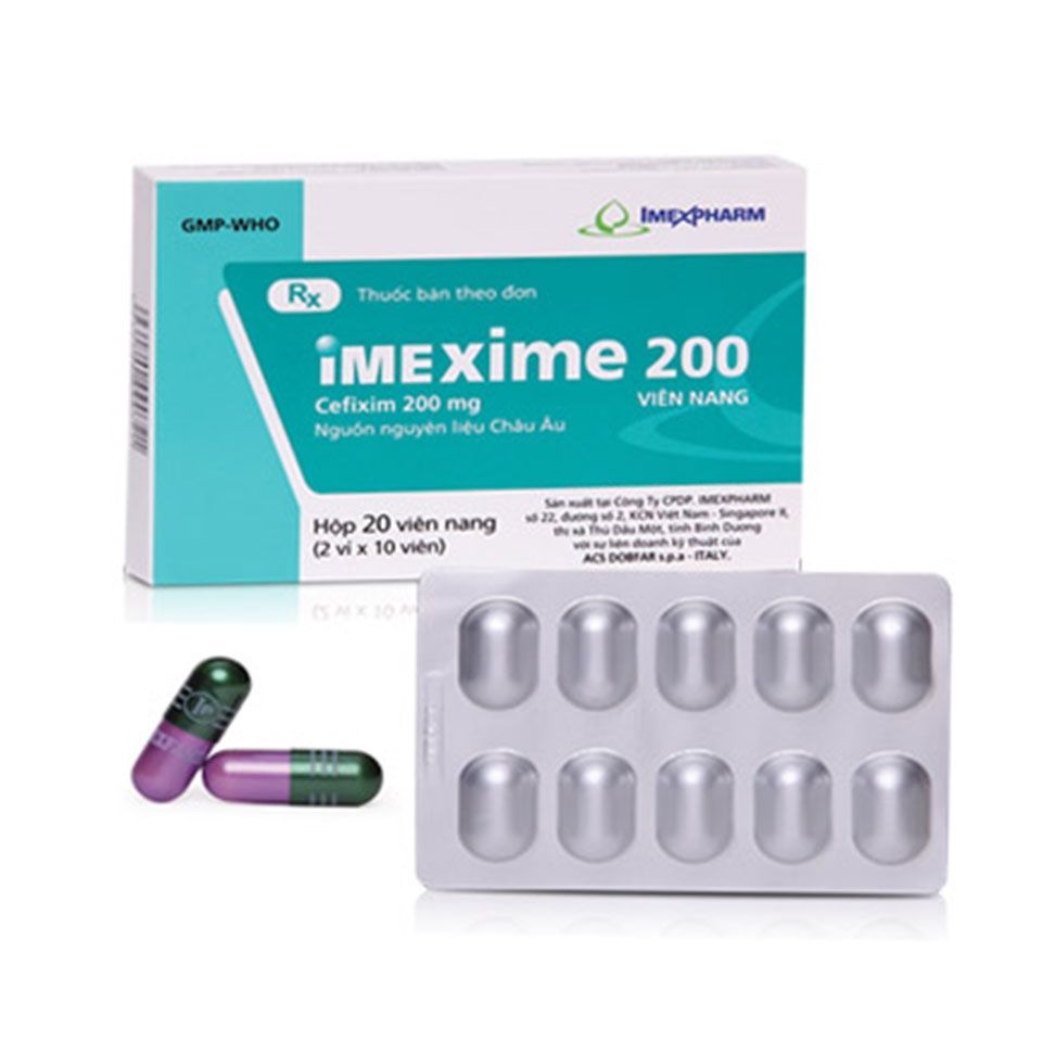 Imexime Cefixim 200mg Capsules Imexpharm (h/20v)