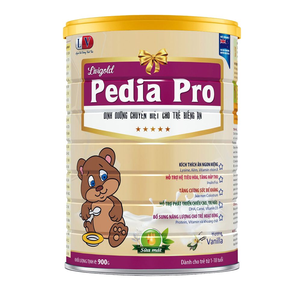 Sữa Bột Dinh Dưỡng Cho Trẻ Biếng Ăn Livigold Pedia Pro (h/900gr)