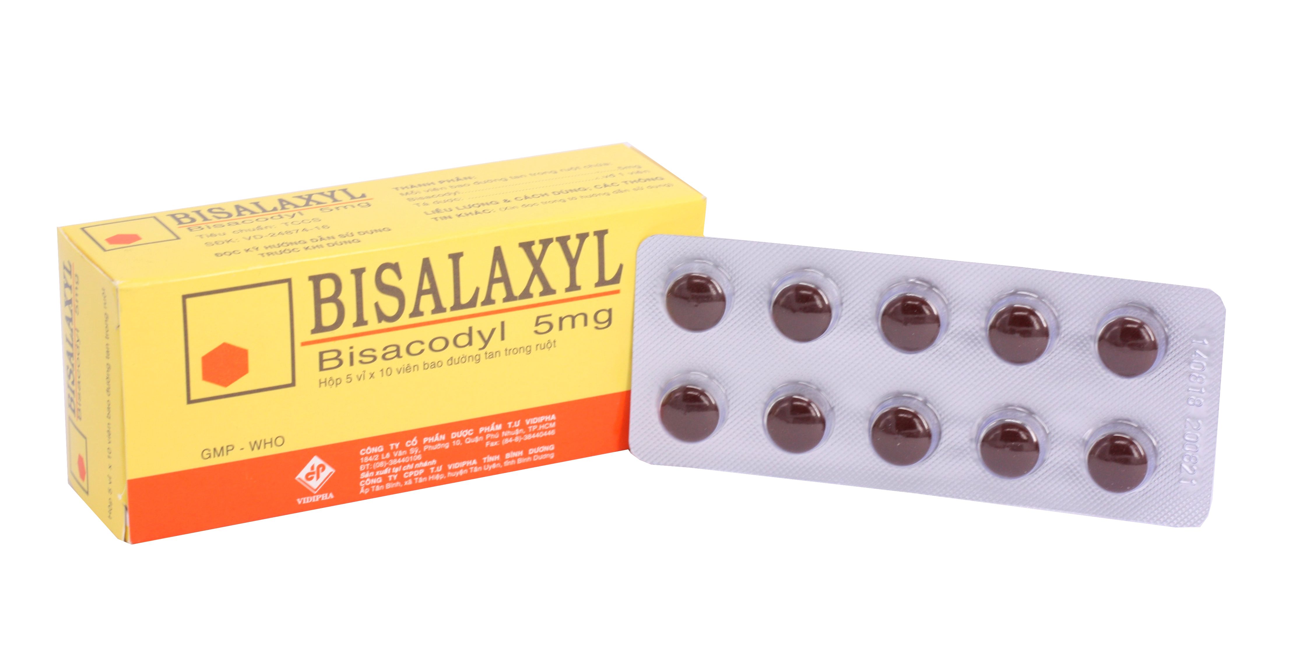 Bisalaxyl Bisacodyl 5mg Vidipha (h/50v)